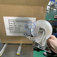 China 5 Inch SS Casters With Side Lock Solid Nylon Plate Casters Customize for sale