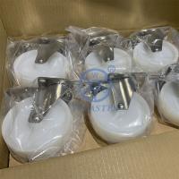 China 5 Inch SS Casters With Side Lock Solid Nylon Plate Casters Customize for sale