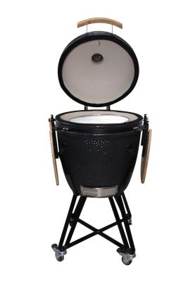 Cina Colore nero 57 cm 22 pollici Kamado Grill Utensili da cucina in ceramica in vendita