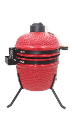 Cina Griglia Kamado a carbone per esterni da 13 pollici colore rosso 32 cm in vendita
