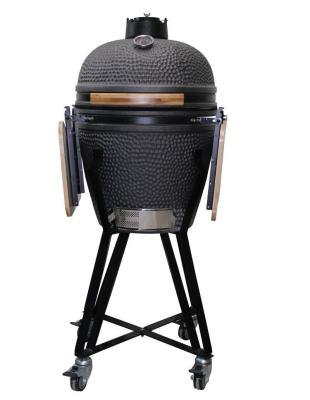 Cina Griglia Kamado in ceramica da 20 pollici, griglia a carbone, colore nero opaco, 51 cm, con carrello e tavolini in vendita