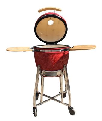 Cina Griglia Kamado in ceramica da 44 cm Utensili da cucina di colore rosso reale da 17 pollici in vendita