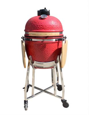 Cina Griglia Kamado in ceramica da 44 cm Utensili da cucina di colore rosso reale da 17 pollici in vendita