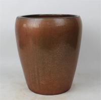 China Glazed Ceramic Outdoor Pot Round Shape High Fired for sale