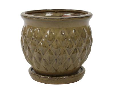 Cina Vasi per interni smaltati quadrati in ceramica da 6 pollici e 8 pollici in vendita