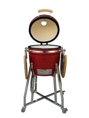 Cina Colore rosso 39 cm 15 pollici Kamado Grill Utensili da cucina in acciaio inossidabile in vendita