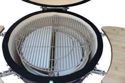 Cina Griglia Kamado in ceramica da 22 pollici per esterno, colore blu scuro, 57 cm, con carrello e tavolini in vendita
