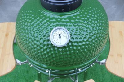 Cina Griglia Kamado da esterno 48 cm 18 pollici colore verde acciaio inossidabile in vendita