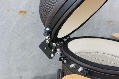 Cina Griglia per fumatori in ceramica Kamado da esterno 51 cm 20 pollici colore nero opaco in vendita