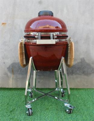 Cina Griglia a carbone Kamado in ceramica da 18 pollici rosso tropicale 48 cm in vendita