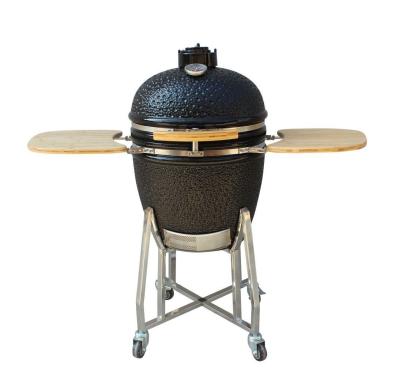 Cina Outdoor Charcoal 22 Inch Kamado Grill High Degree Fired Resistance Shiny Black in vendita
