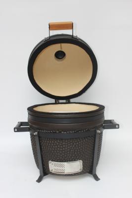 China Carvão exterior 16 polegadas Kamado Grill Cerâmica Matte Negro Cor 40cm à venda