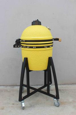 Cina Ceramica 16 pollici Kamado Grill Carboncino Limone Colore 40cm Con carrello E senza tavoli laterali in vendita