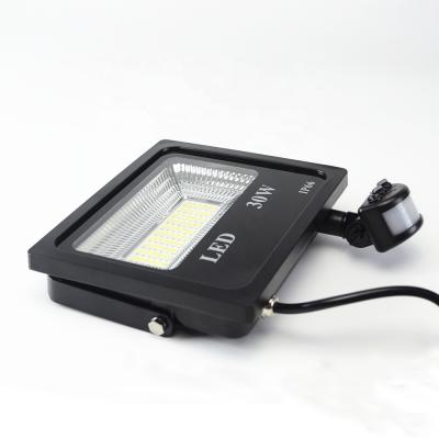 China Waterproof Driver Motion Sensor Led Flood Light PIR 110lm/W 30W for sale