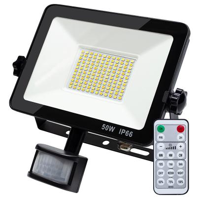 China IP66 Controle remoto externo CCT Dimming Motion Sensor Luz de inundação LED com CE ROHS UKCA Certificado for sale