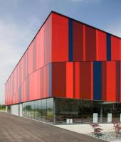 China Prefab Aluminium Profile Wall Cladding Soundproof curved building facade for sale