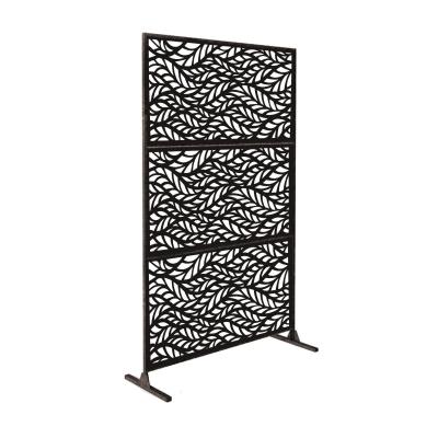 China Black Shelf Room Divider Screen Foldable Rectangle Carved Design for sale