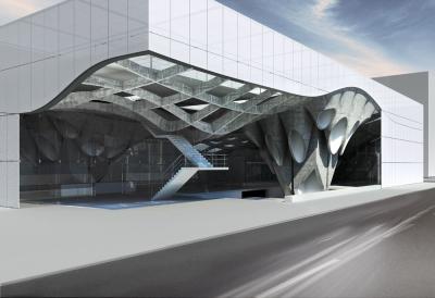 China Verpakkingsplanken voor gordijnmuur metaal gebogen architectonisch aluminium prijs geperforeerd paneel buiten modern bouwmuur Te koop