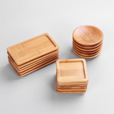 China Customized Blank Bamboo Coasters Drinking Coasters Laser Pattern Cups Utensil for sale