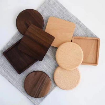 China Prácticos de costa de bambú del espacio en blanco de madera natural para la estera de tabla anti del rasguño de la taza de la taza en venta