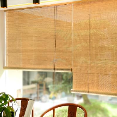 China Customized Wooden Shades Bamboo Roller Blind Sunscreen 180*180cm For Home for sale