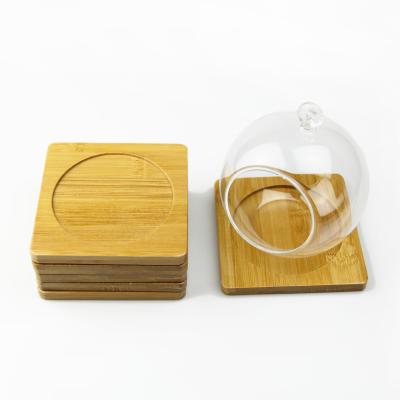 China Prácticos de costa de bambú del espacio en blanco de madera natural para la estera de tabla anti del rasguño de la taza de la taza en venta