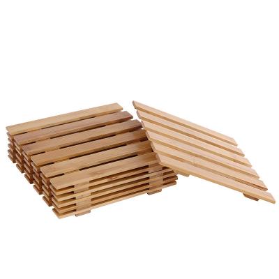 China Customized Blank Bamboo Coasters Drinking Coasters Laser Pattern Cups Utensil for sale