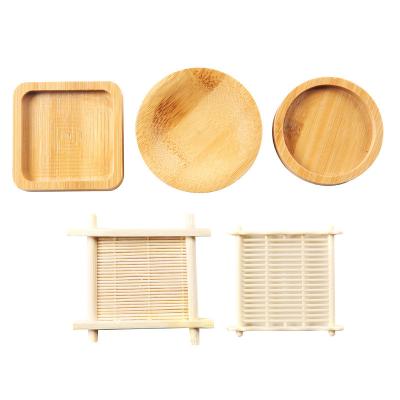중국 양조용 Bambu Coasters, Squre Round Coasters for Crafts 코팅 된 평면 음료 컵 코스터 판매용