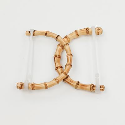 중국 대나무 가방 손잡이 교체 U 모양 플라스틱 가방 핸드백 손잡이 DIY 판매용