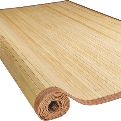 China Handcrafted Bamboo Floor Mat with Durable Polyester Mix and Flat Woven Design for Living Room and Entryway for sale