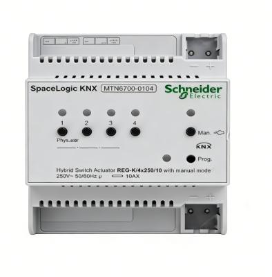 China SpaceLogic KNX 4 Channel Hybrid Switch Actuator Manual Control MTN6700-0104 for sale
