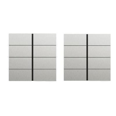 China Schneide Electric Stainless Steel 8 Gang KNX Control Panel ETS6 Compatible Smart Switch for sale