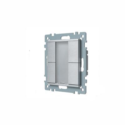 China MTN627660 KNX 2-Gang Plus Push-button System M Aluminium Metallic 4 Buttons for sale