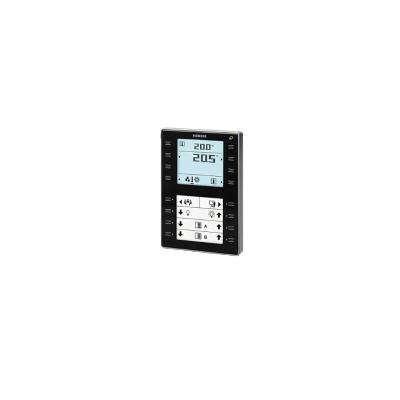 China QMX3.P37-1BSC Room Operator Unit KNX with Temperature Sensor Segmented Backlit Display Configurable Touchkeys LED Display Black S55624-H129 for sale