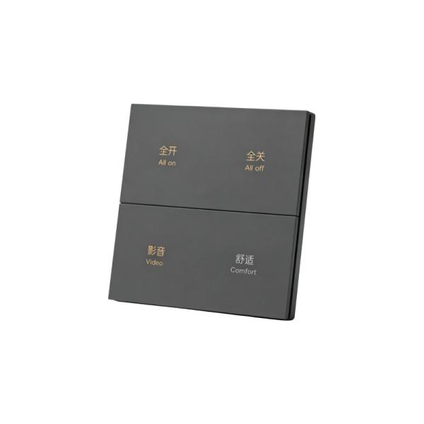 Quality MT-E2R4-KP04 E2R4-Series 4-Key ODM Smart Panel KNX 4x6A Relay Curtain Dimming Scene Long Short Press for sale