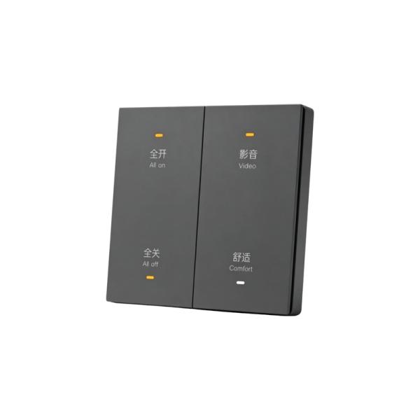 Quality MT-EV2-KP04 EV2-Series 4-Key ODM Smart Panel  KNX Zinc Alloy Lighting Curtain Switch Dimming Scenes for sale