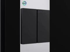 Schneider C2E616101_MB_C1 JINGYUE KNX 2-Gang Matte Black Grey Panel, KNX Bus Wall Mount Control Swit