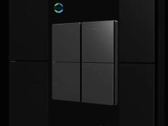 Schneider C2E616201_MB_C1 JINGYUE KNX 4-Gang Matte Black Grey Panel, Multi-Button KNX Bus Programmab
