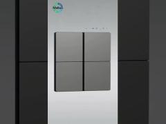 Schneider C2E616201_GY_C1 JINGYUE KNX 4-Gang Light Silver Grey Panel, 4-Button KNX Bus Programmable