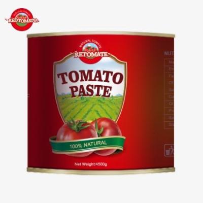 Cina 2024 Pasta di pomodori di alta qualità con 4,5 kg di imballaggio in blocco 28-30 Tipo imballaggio Brix in vendita