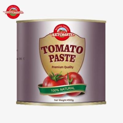 China Neues für 2024: 4,5 kg einfache offene aseptische organische Tomatenpaste, 28-30% Brix doppelte Konzentration zu verkaufen