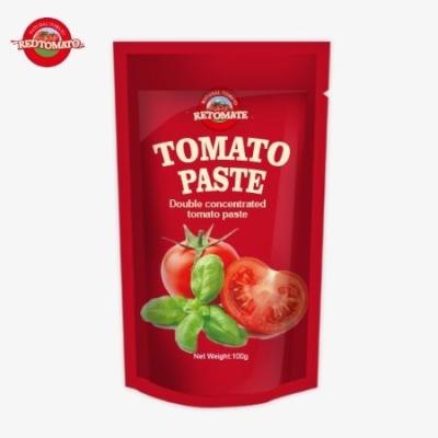 China Tomato Paste With 100% Purity Is Packaged In A 100g Stand-Up Sachet for sale