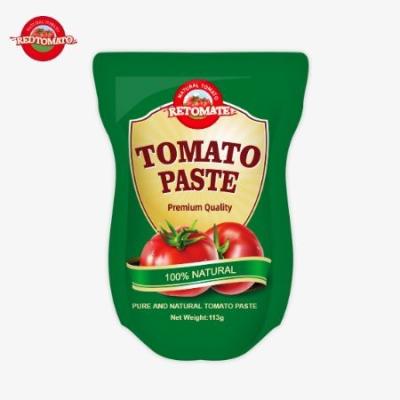 China Tomatenpasta 113g Stand-up sachets in overeenstemming met ISO HACCP BRC en FDA productie normen Te koop