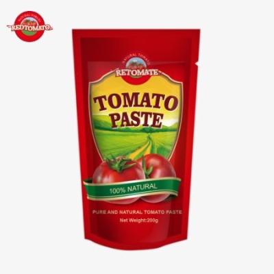 China De 200 g stand-up zak tomatenpasta voldoet aan ISO HACCP en BRC normen, waardoor de fabrieksprijs wordt gewaarborgd Te koop