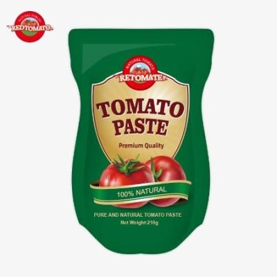 China Die Produktion von 210g Steh-up-Tomatensäcke Paste hält sich an ISO HACCP BRC und FDA-Fertigungsstandards zu verkaufen