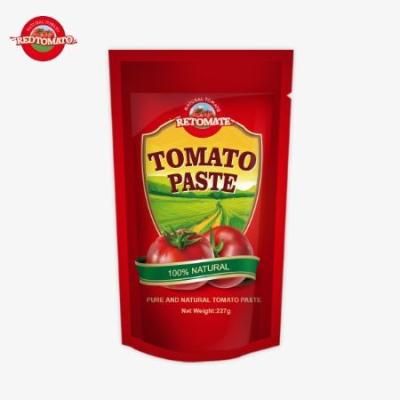 China ISO-Tomatensäcke 227g Doppelkonzentrierte Tomatenpaste mit einer Reinheit von 30% bis 100% zu verkaufen