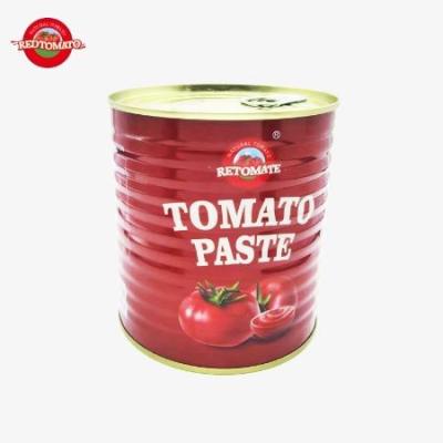 China Retomate Own Brand 800g Canned Tomato Paste  Brix28-30% Provide Brand And Packaging Design for sale