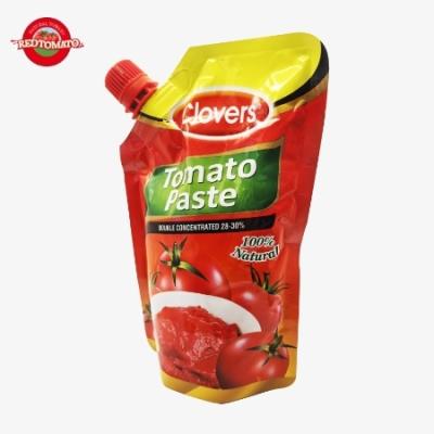 China Cloves 340g Stand-up Spout Sachet Tomato Paste Double Concentrated Brix 28–30% Customizable With The Same Quality for sale