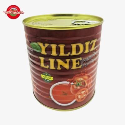 China YILDIZ LINE 800g Canned Tomato Paste Brix24%-26% Provide OEM And Packaging Design for sale