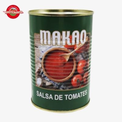 China MAKAO 425g Canned Salsa De tomates Brix9-11% for sale